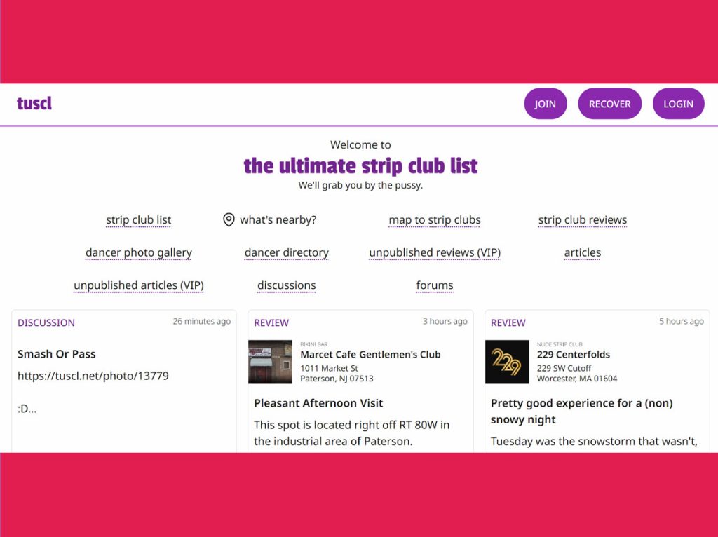 Tuscl.net Review - The Ulimate Strip Club List - Strip Club Site