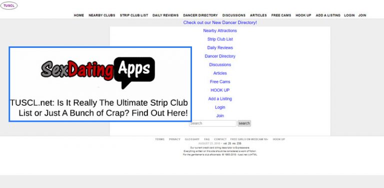 Tuscl.net Review - The Ulimate Strip Club List - Strip Club Site