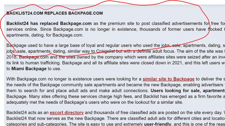 Backlist24 Review: Is This Officially The New Backpage?